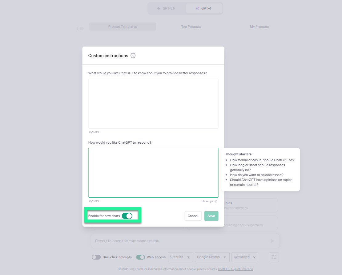 ChatGPT Custom Instructions - ai-rockstars.com