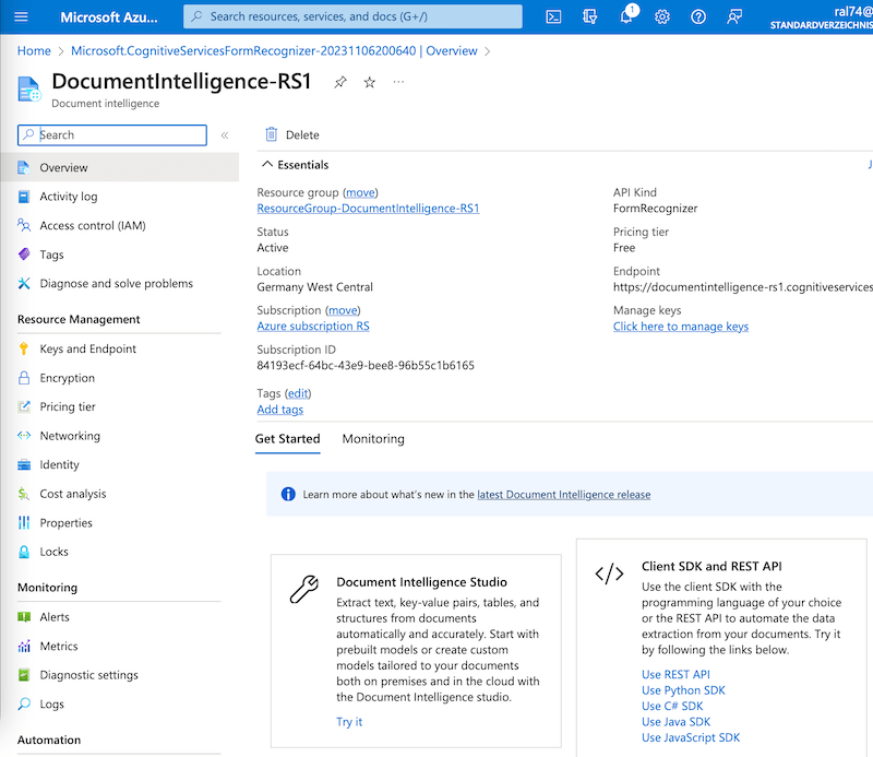 How to use Azure AI Document Intelligence for AI-based text recognition - ai-rockstars.com
