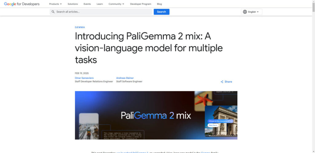 Introduction of PaliGemma 2 mix: Google takes vision language models to ...