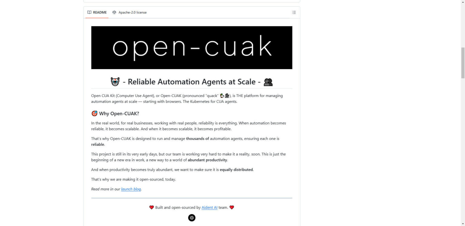 Aident AI Open-CUAK: The future of automation is now! - ai-rockstars.com