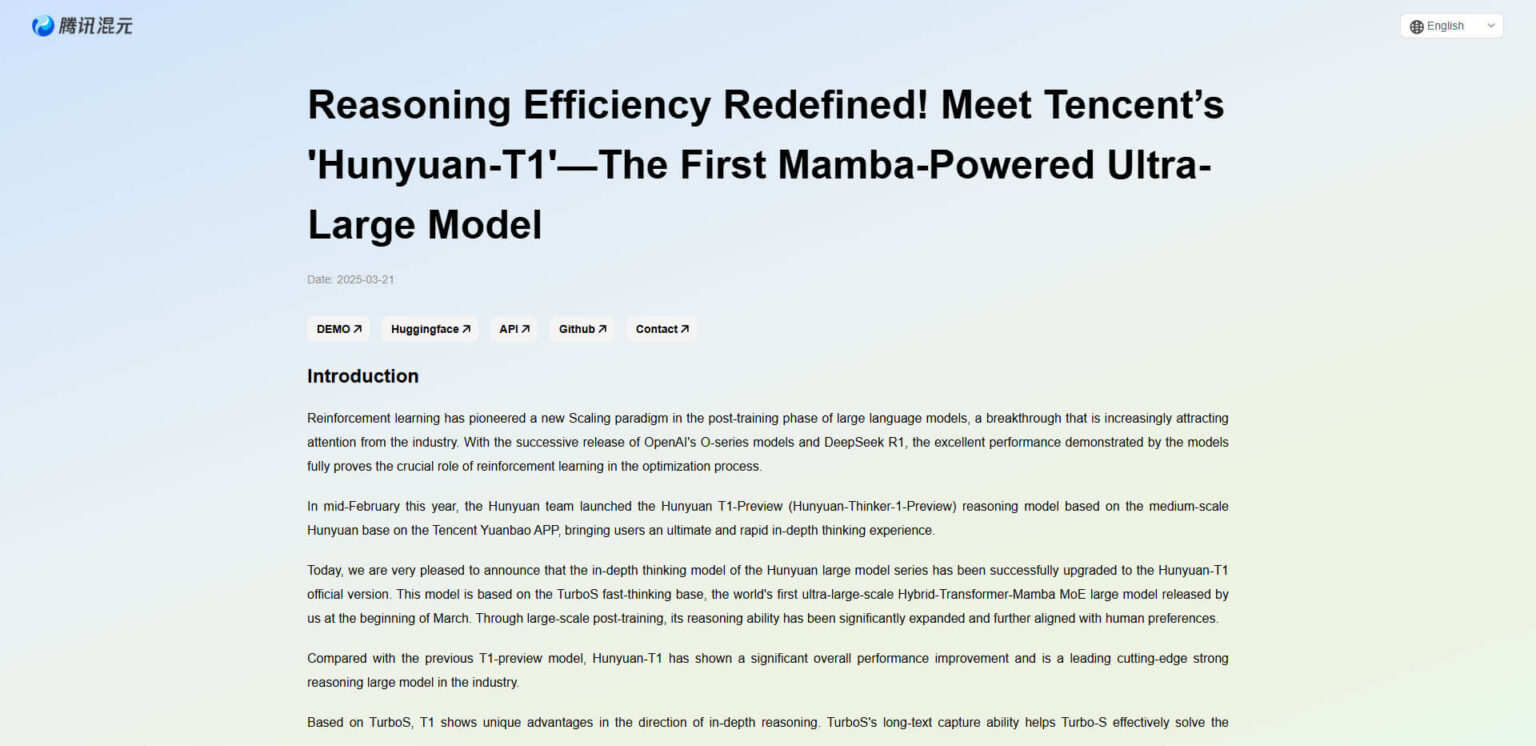 Tencent Hunyuan T1: The 389-billion-parameter model is revolutionizing China's AI landscape - ai ...