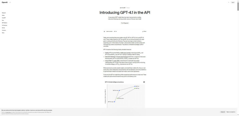 GPT-4.1: OpenAI's AI breakthrough with 1 million token context window - ai-rockstars.com
